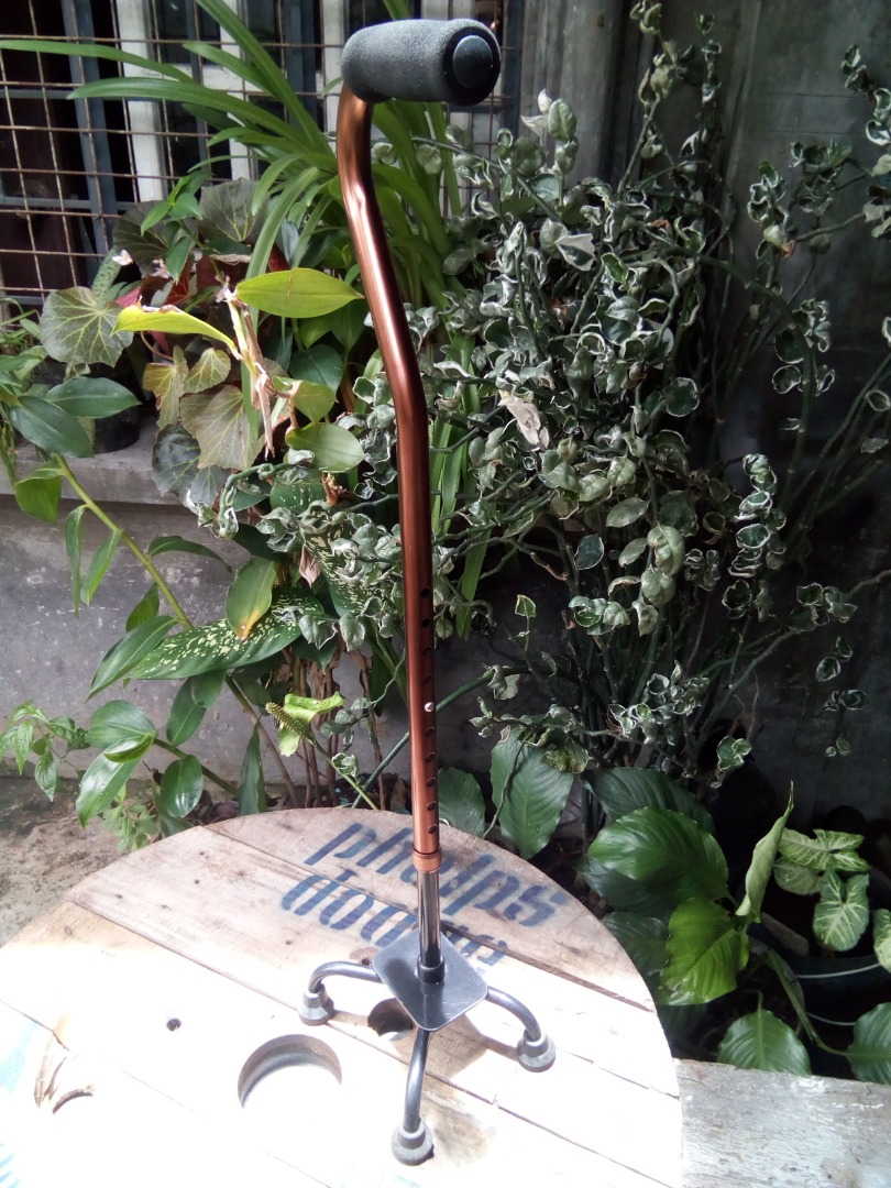 Adjustable Quad Aluminum Cane / Tungkod (Slightly Used) on Carousell