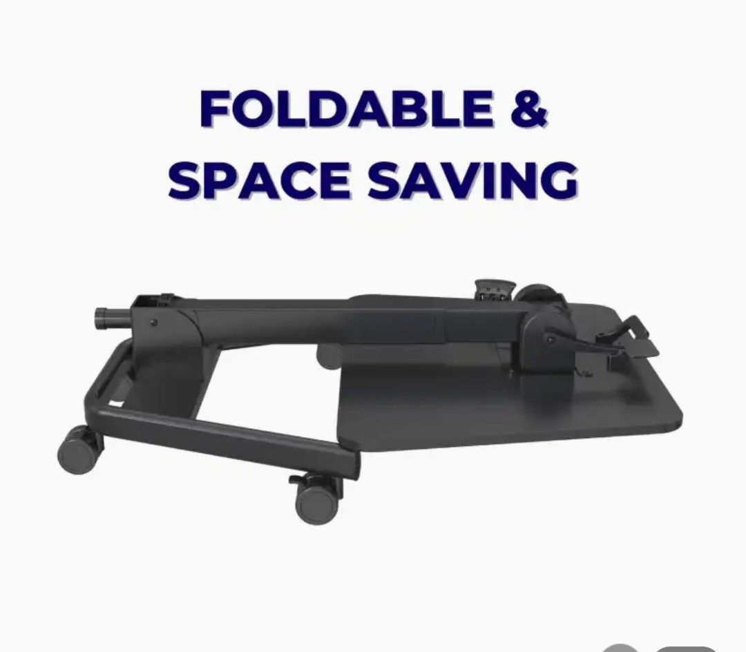 Adjustable sit/stand desk with caster wheels, Furniture & Home Living ...