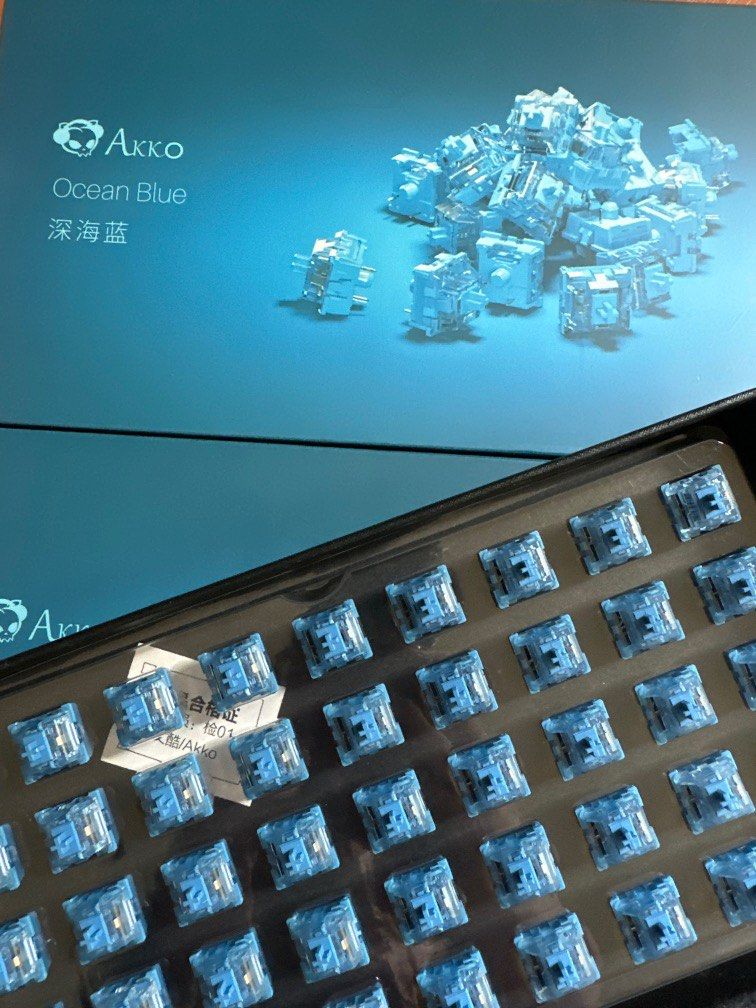 akko ocean blue tactile keyboard switches 90pcs, Computers & Tech ...