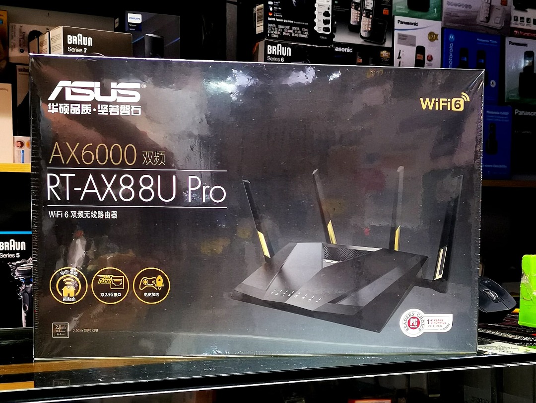 ASUS AX6000 雙頻 WiFi 6 (802.11ax) 電競無線路由器 RT-AX88U PRO (實體門市 平行進口--水貨 ...