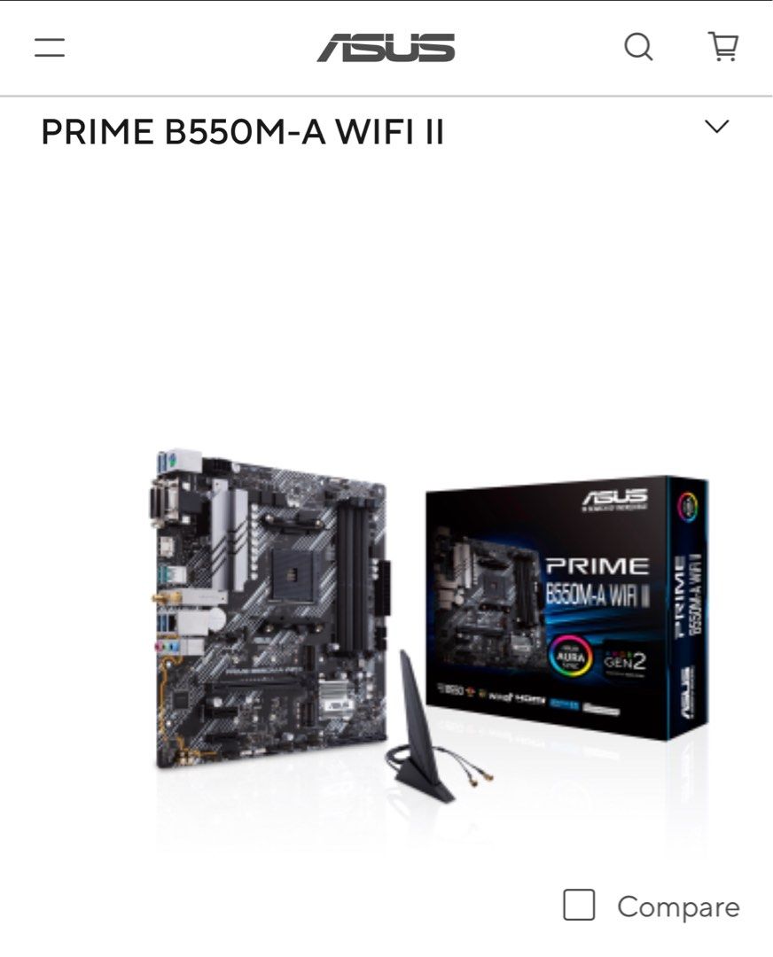 asus prime b550m-a wifi ii, Computers & Tech, Parts & Accessories ...