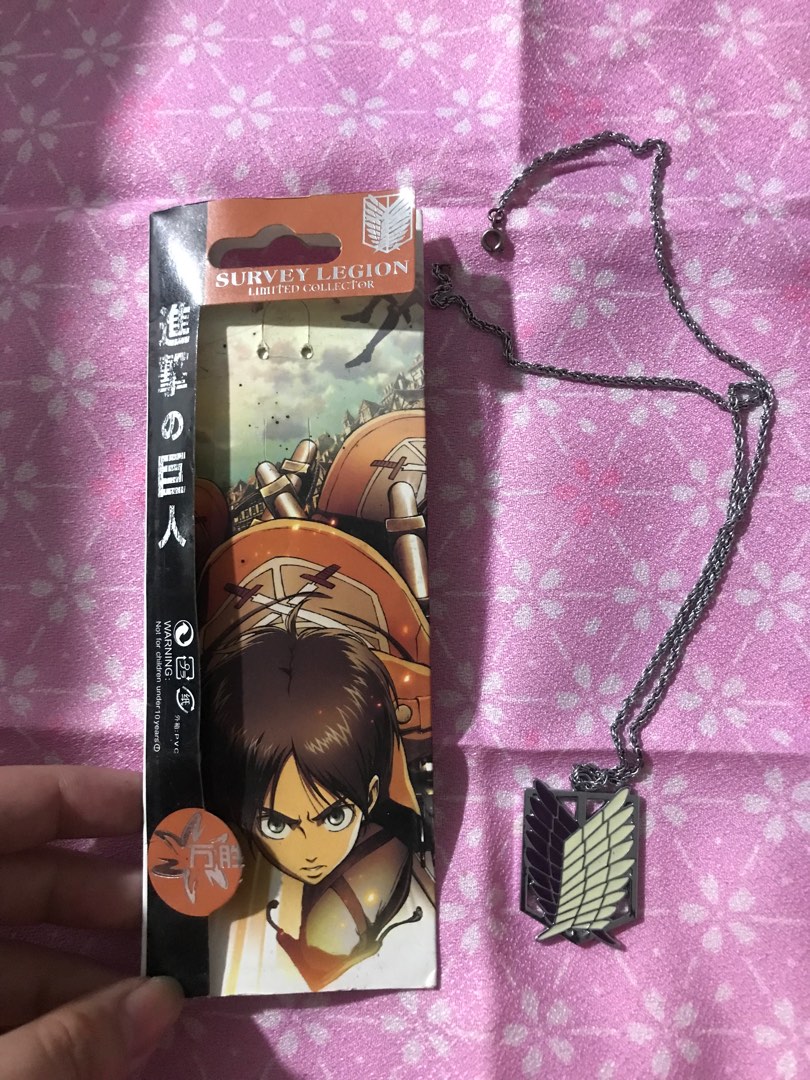 Attack on Titan SNK Pendant Survey Corps necklace, Hobbies & Toys, Toys & Games on Carousell