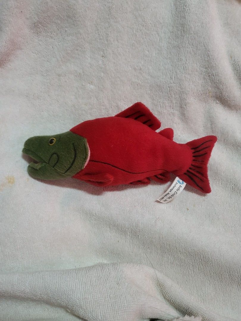 Authentic Arctic Circle Sockeye / Red Salmon Fish Plush Soft Toy ...