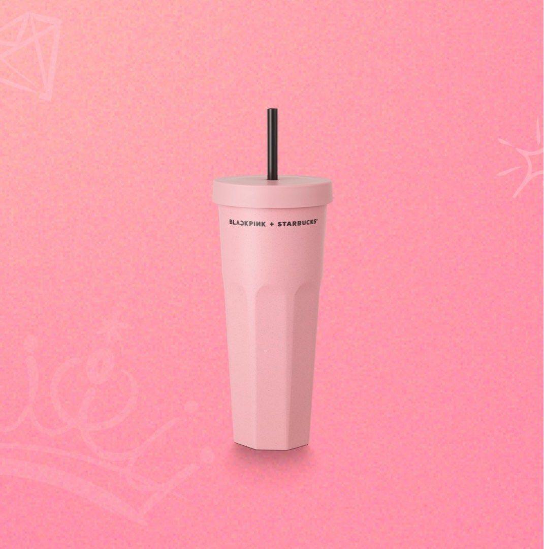 BLACKPINK + Starbucks Pink Coffee Ground Cold Cup 14oz Black Pink ...