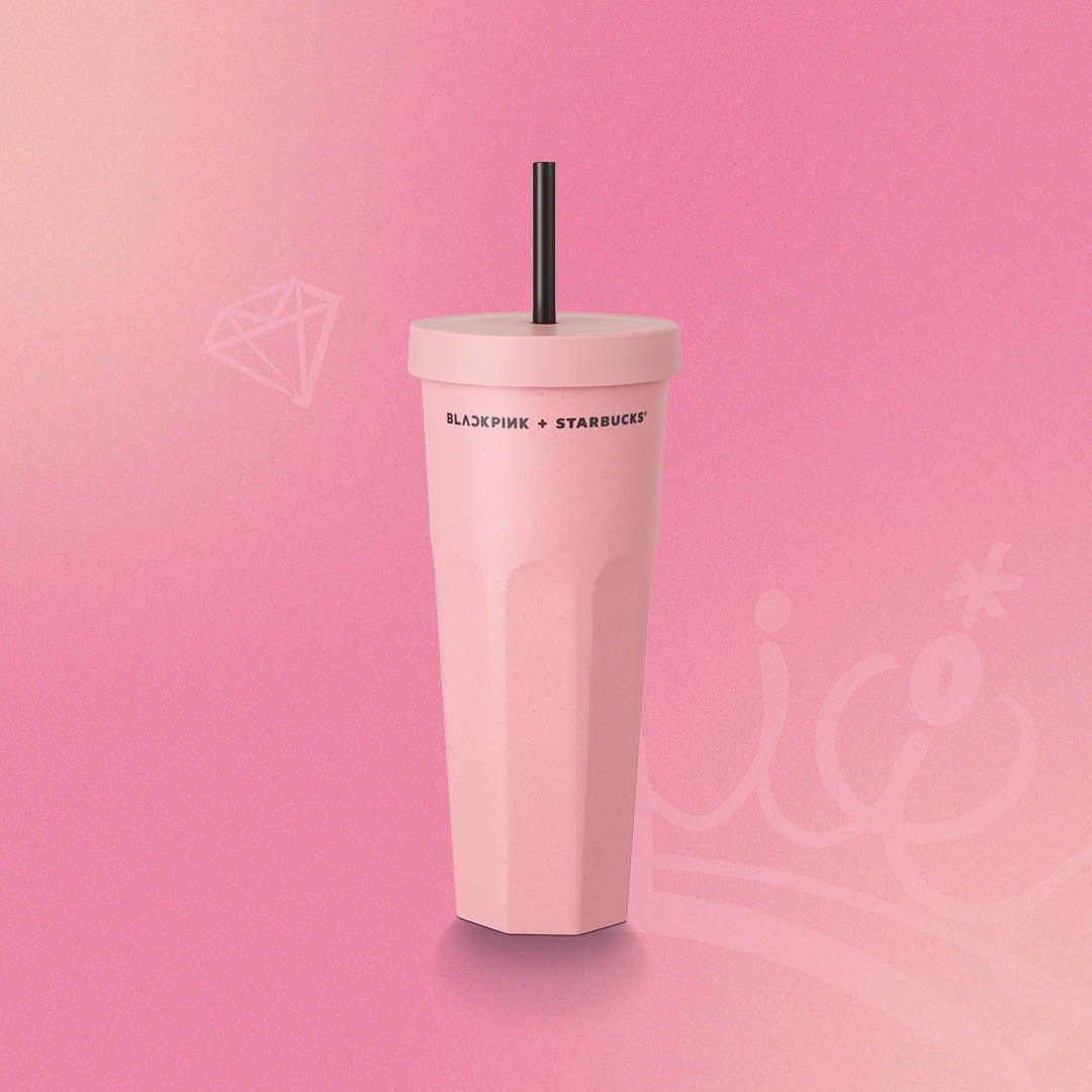 Blackpink Starbucks pink cold cup, Furniture & Home Living, Kitchenware ...