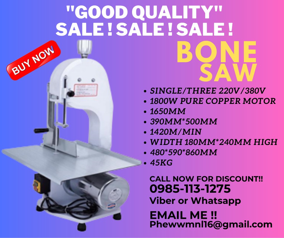 BONE SAW MACHINE - ALL STAINLESS STEEL, Commercial & Industrial ...