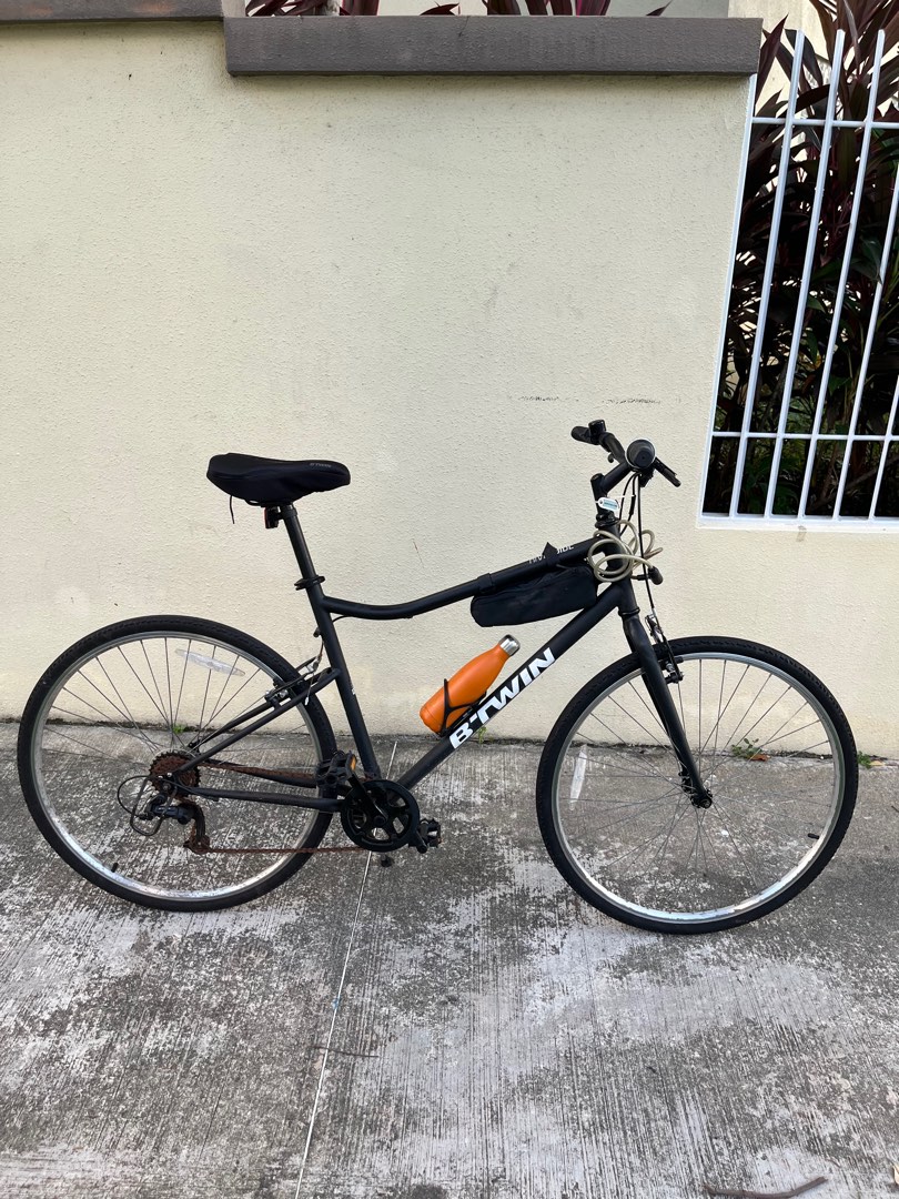 BTWIN100 Decathlon hybrid bike size L with bottle holder, bell, lock ...