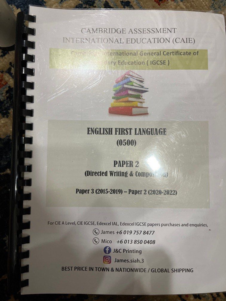Cambridge IGCSE English First Language 0500 Paper 2 Directed and ...