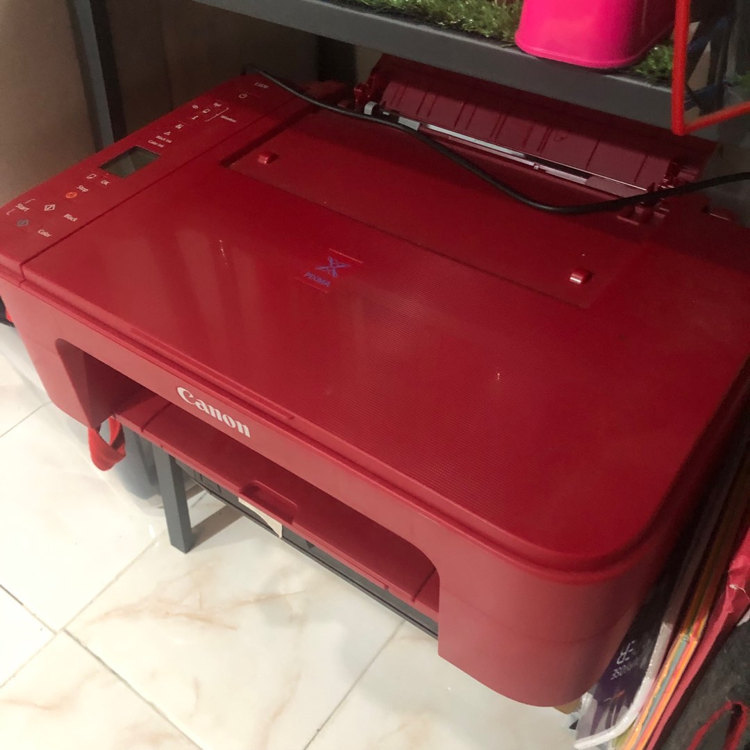 Canon Pixma E3370 Inkjet Printer RED COLOR LIMITED EDITION, Computers ...