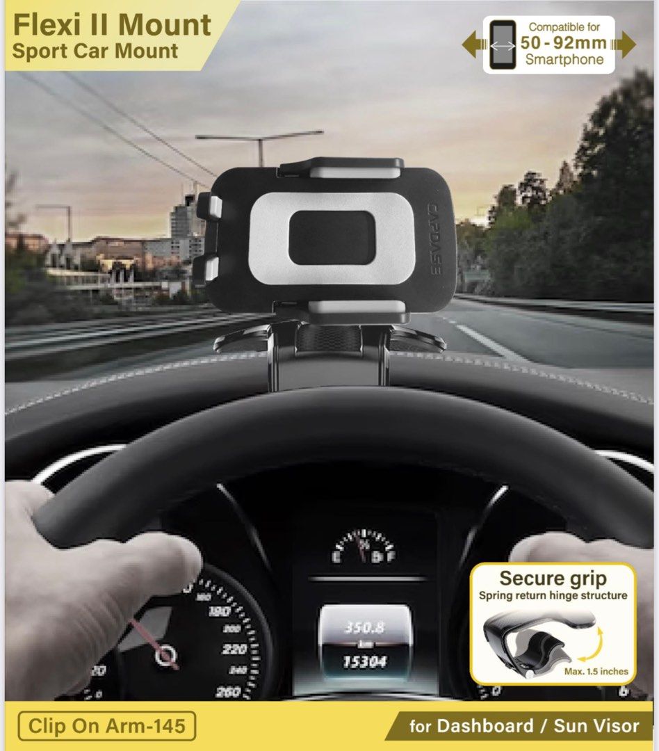Capdase Flexi II Mount Sport Car Mount HR00-SCOF211-145, 手提電話, 電話及其他裝置 ...