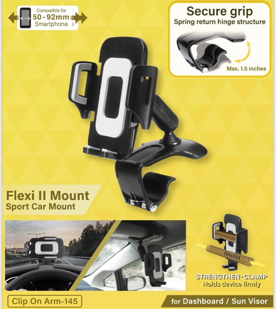 Capdase Flexi II Mount Sport Car Mount HR00-SCOF211-145, 手提電話, 電話及其他裝置 ...