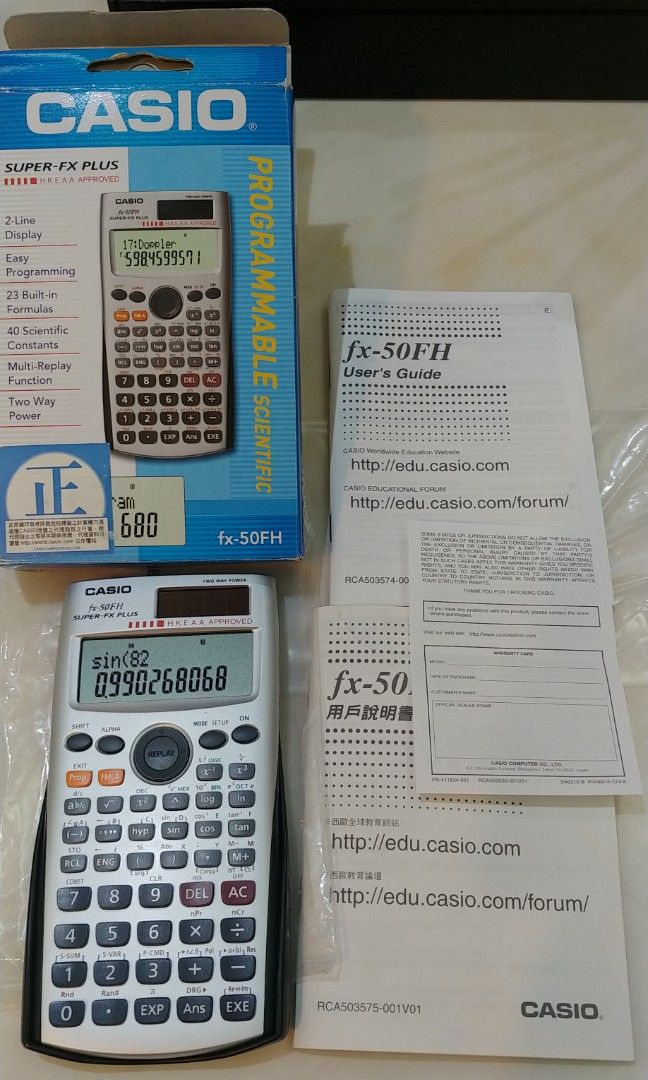 CASIO fx-50FH 科學函數計算機, 電腦＆科技, 商務用科技產品 - Carousell