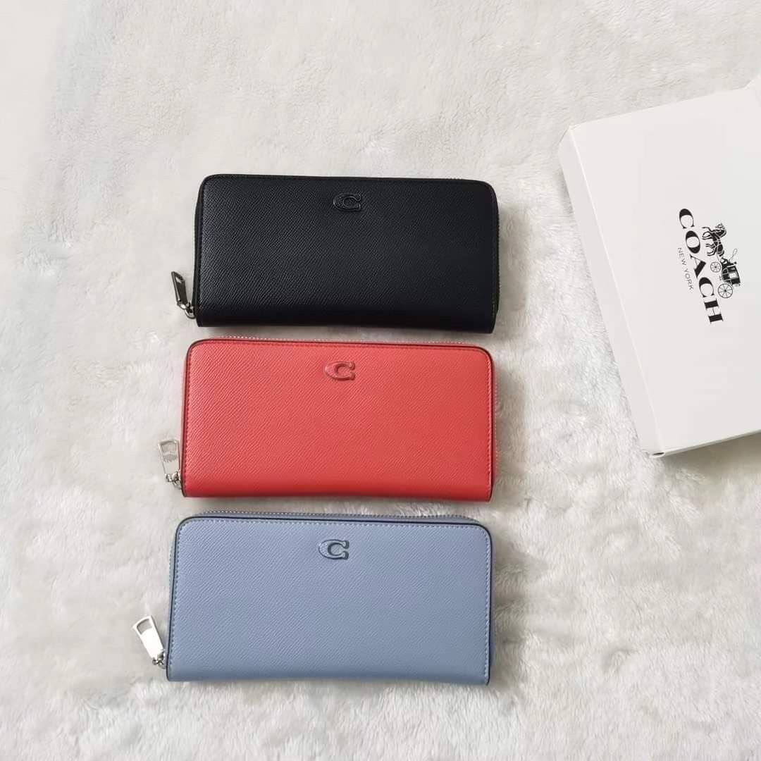 Coach Accordion Zip Wallet with Signature Canvas Interior (CJ884, Women ...