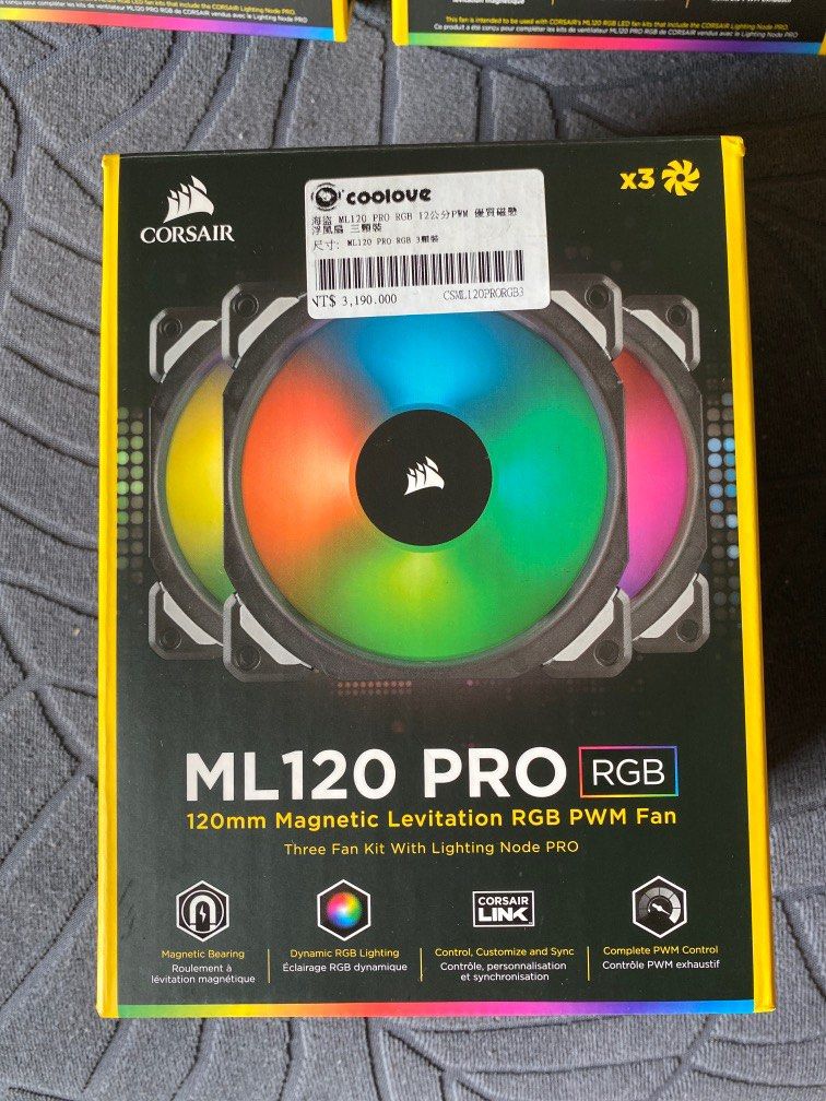 Corsair ML120 pro RGB PWM, Computers & Tech, Parts & Accessories ...