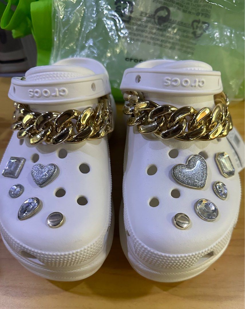 Crocs Bae Clog with Chain and Gems on Carousell