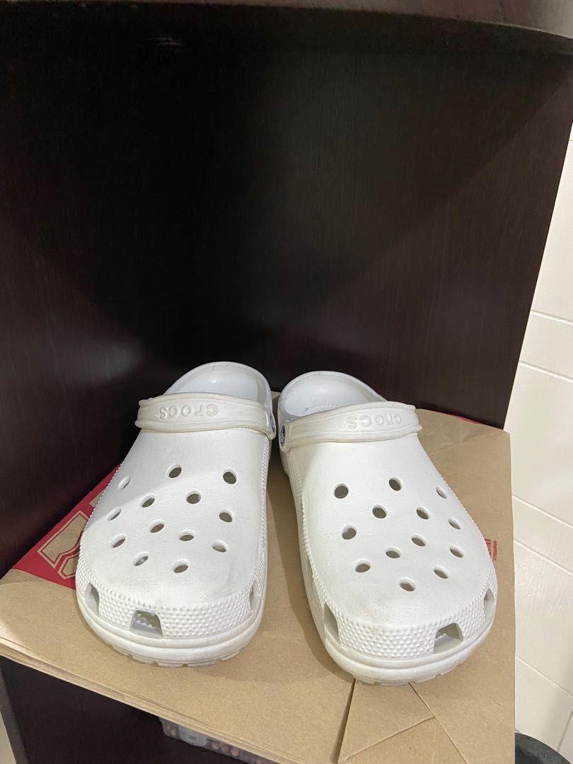 CROCS white (class A), Men's Fashion, Footwear, Slippers & Slides on ...