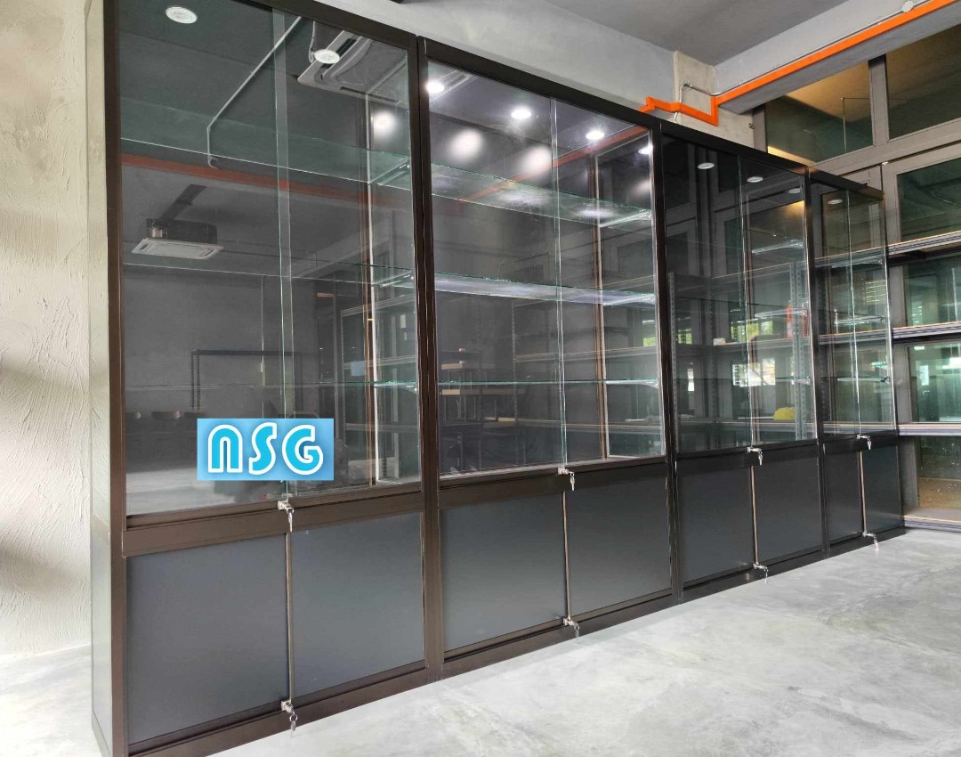 Custom Made - Multi use Full Aluminium glass Display cabinet - For Home ...