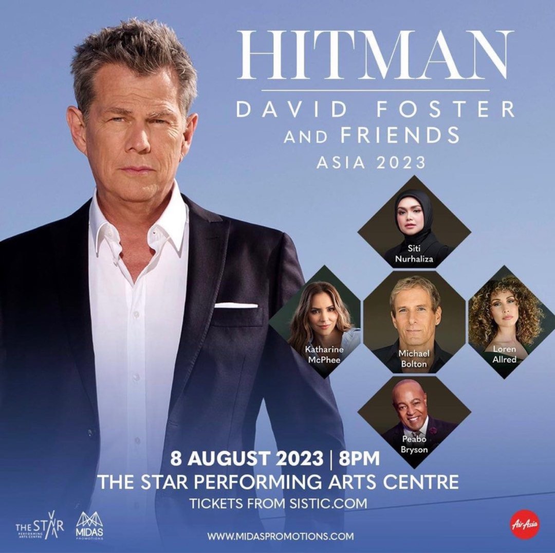David Foster Hitman Concert Singapore 2023, Tickets & Vouchers, Event ...