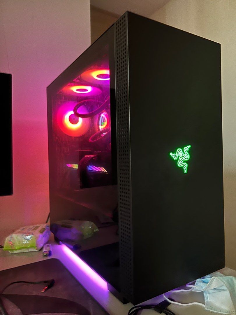 ROG Rtx 3070ti desktop + RAZER TOMAHAWK ATX , Computers & Tech, Desktops on Carousell