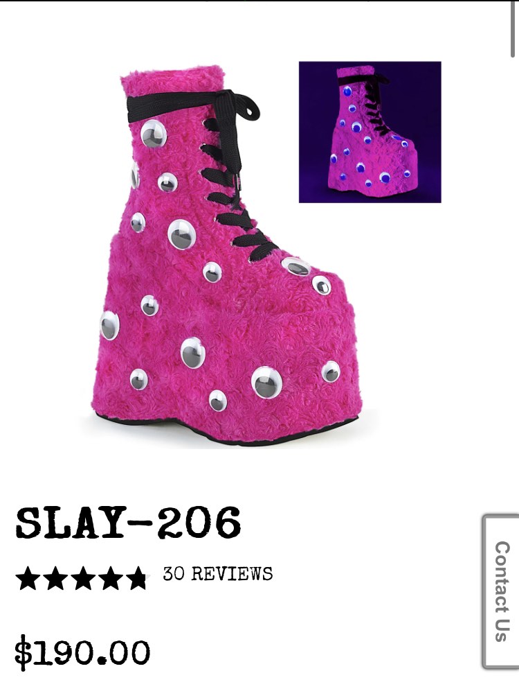 Demonia Slay206 pink googly eye boots, Women's Fashion, Footwear, Boots ...