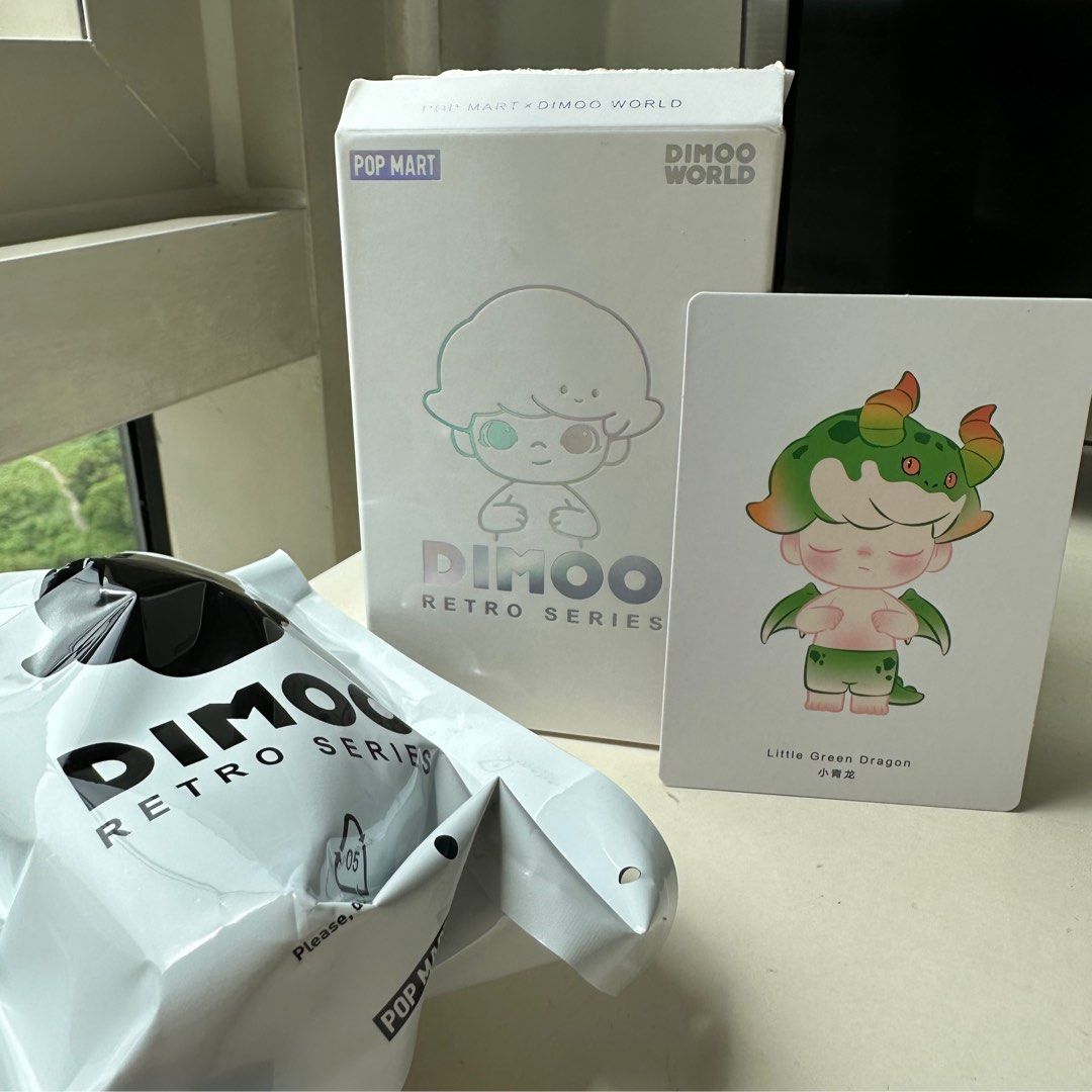Pop Mart Dimoo Retro Series Little Green Dragon, Hobbies & Toys, Toys ...