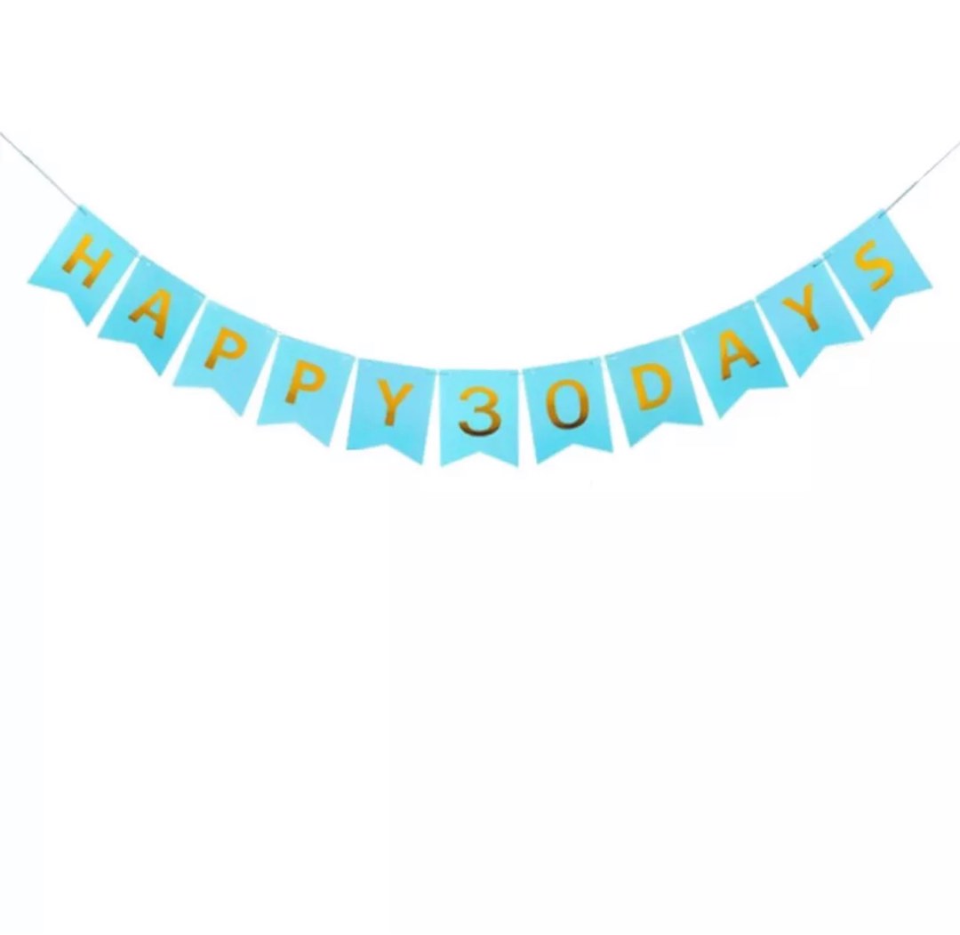 DIY Happy full month banner, Hobbies & Toys, Occasions & Party Supplies ...