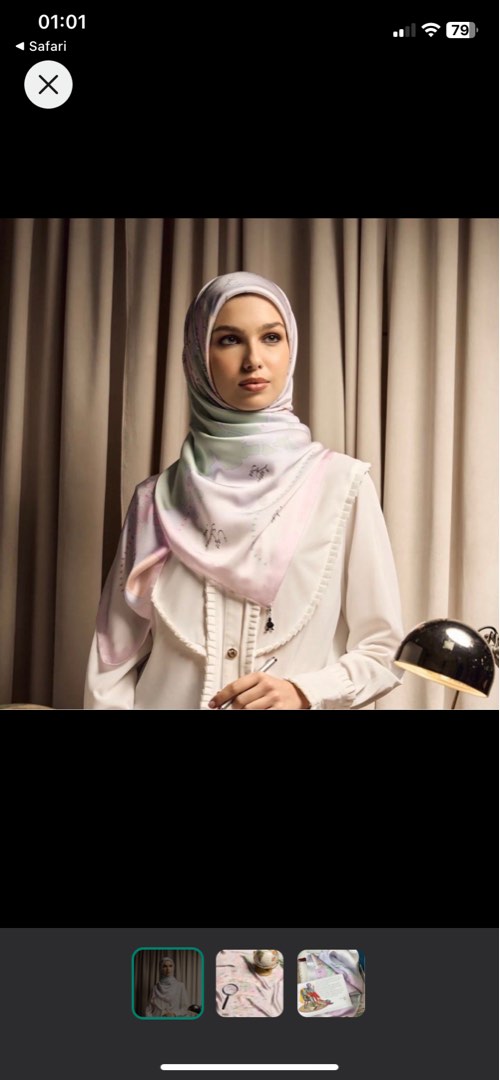 DUCK WORLD MAP SQUARE IN PASTEL, Women's Fashion, Muslimah Fashion ...