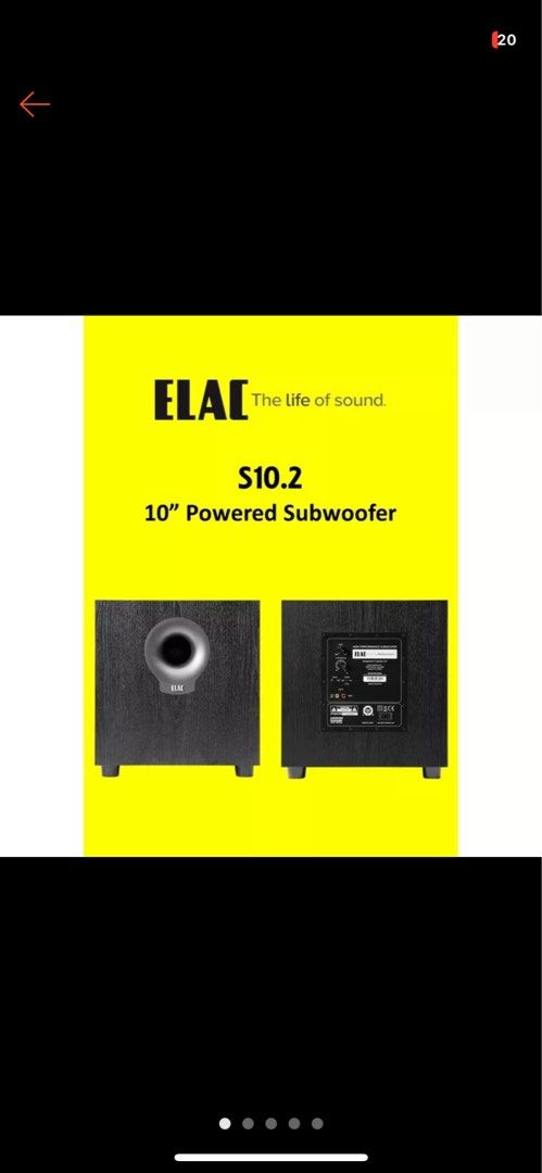 Elac S10.2 Subwoofer, Audio, Soundbars, Speakers & Amplifiers on Carousell