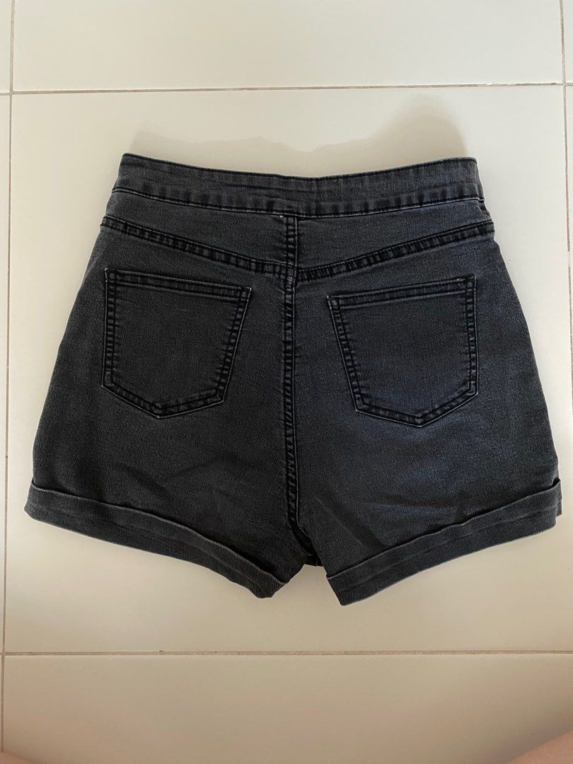 Factorie Black Denim Shorts, Women's Fashion, Bottoms, Shorts on Carousell