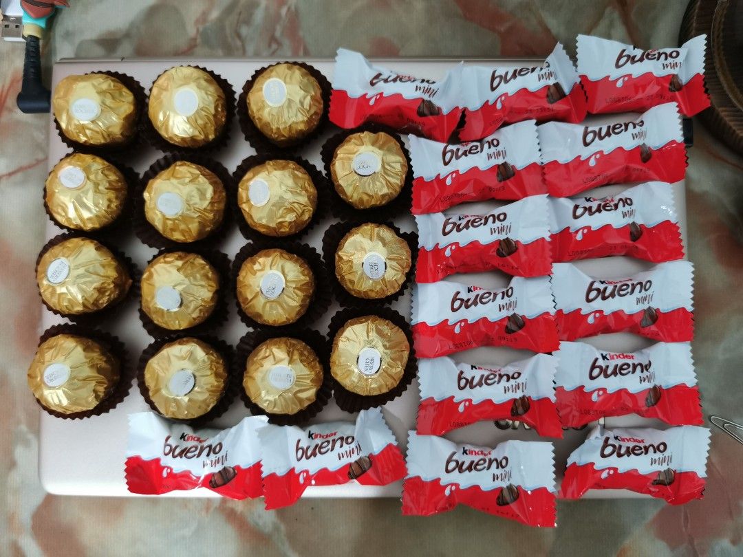 ferrero rocher & kinder bueno 15 each, Food & Drinks, Packaged ...