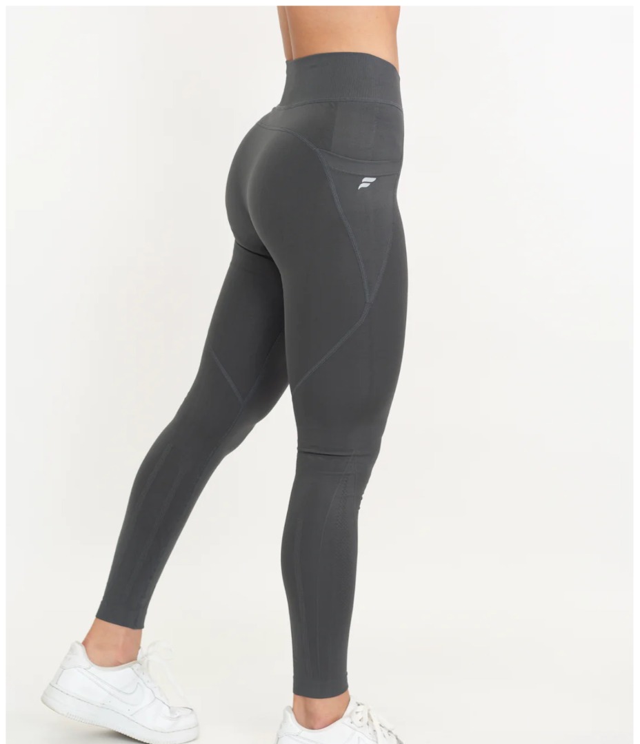 Fitmonkie - Essential Seamless Leggings in Grey, Women's Fashion ...