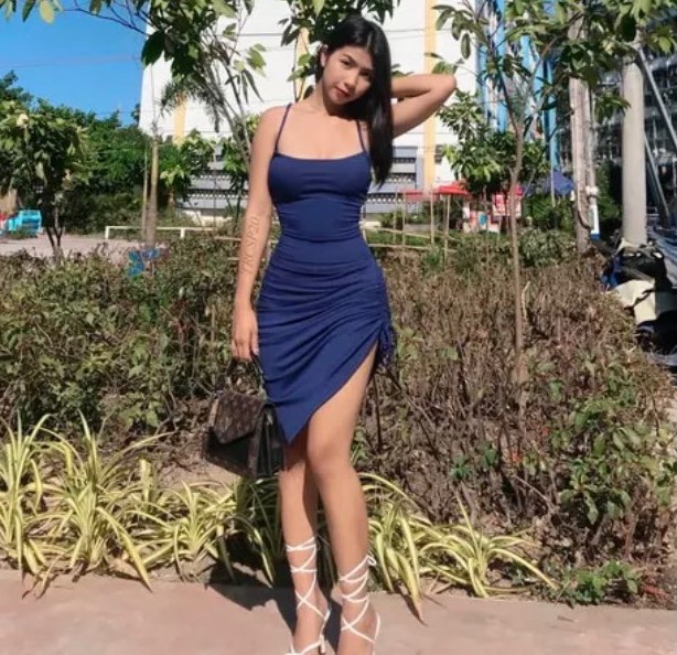 FREYA Side String Knitted Slit Dress Rutched on Carousell