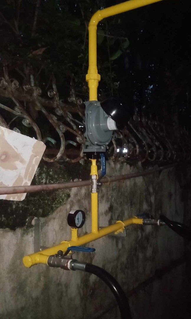 Gas Line System with Low Pressure Regulator Installation Complete Bfp ...