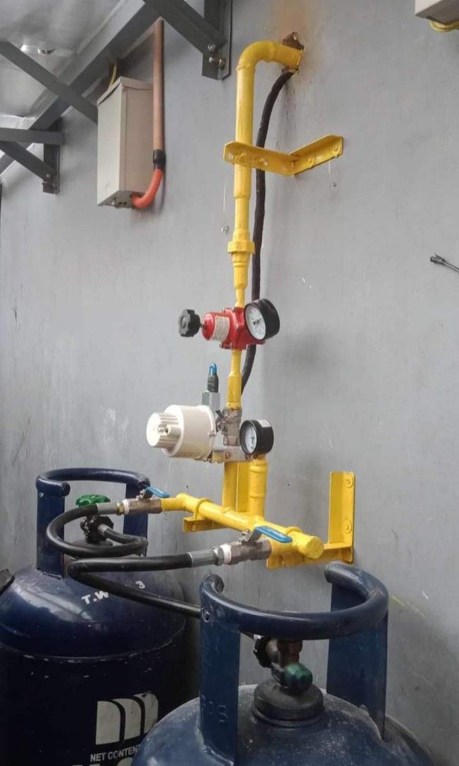 Gas Line with Gas Leak Control Panel and 6Liters Fire Suppression ...