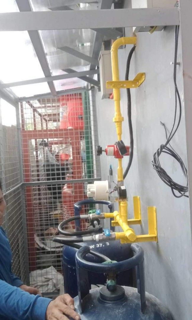 Gas Line with Gas Leak Control Panel and 6Liters Fire Suppression ...