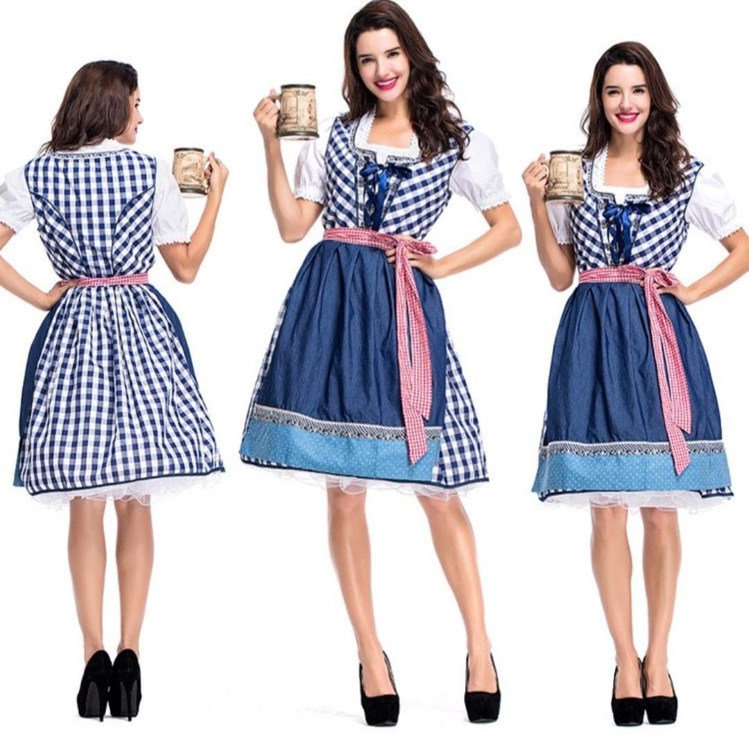 German Oktoberfest | Bavarian Dirndl Beer Wench Maid Costume | Racial ...