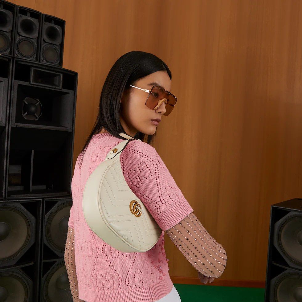 GUCCI GG MARMONT HALF-MOON-SHAPED MINI BAG, Luxury, Bags & Wallets on Carousell