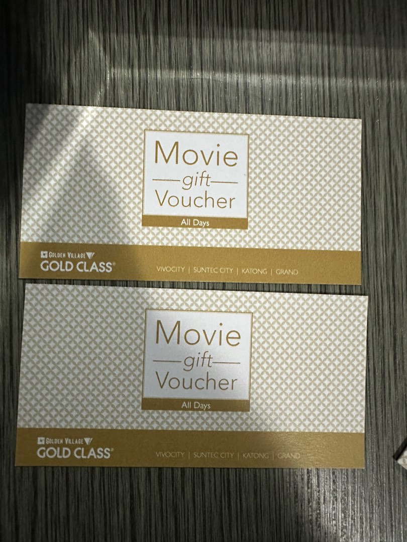 GV Gold Class Movie Ticket (1 pair), Tickets & Vouchers, Vouchers on ...