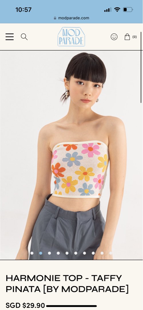 HARMONIE TOP - TAFFY PINATA [BY MODPARADE] , Women's Fashion, Tops ...