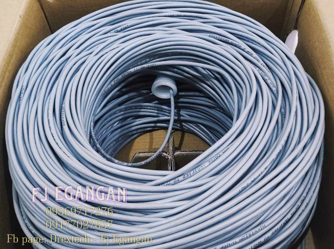 HIKVISION Cat5e UTP Cable Pure Copper 305M - White Grey, Computers ...