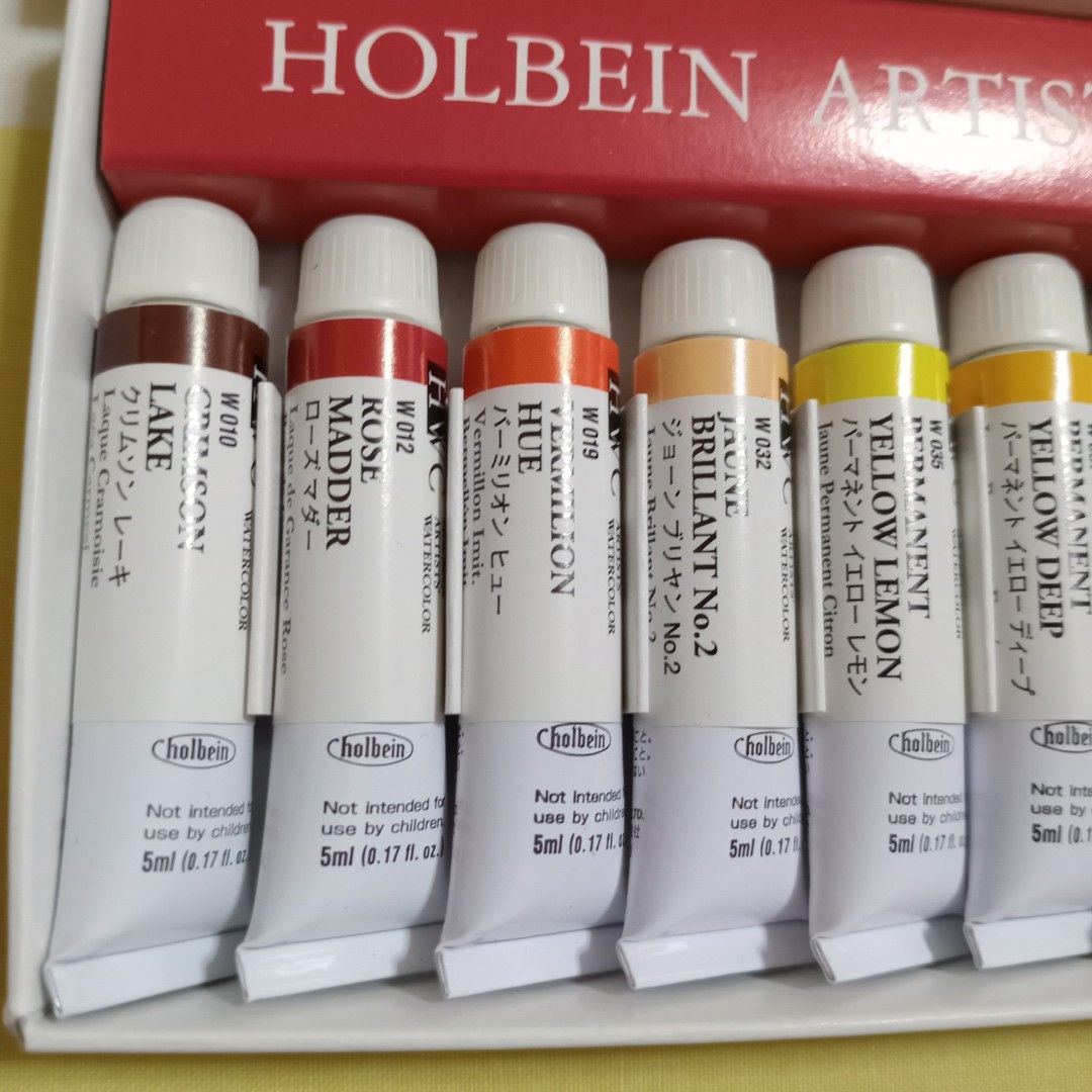 holbein artist watercolor paint tubes set, Hobbies & Toys, Stationary ...