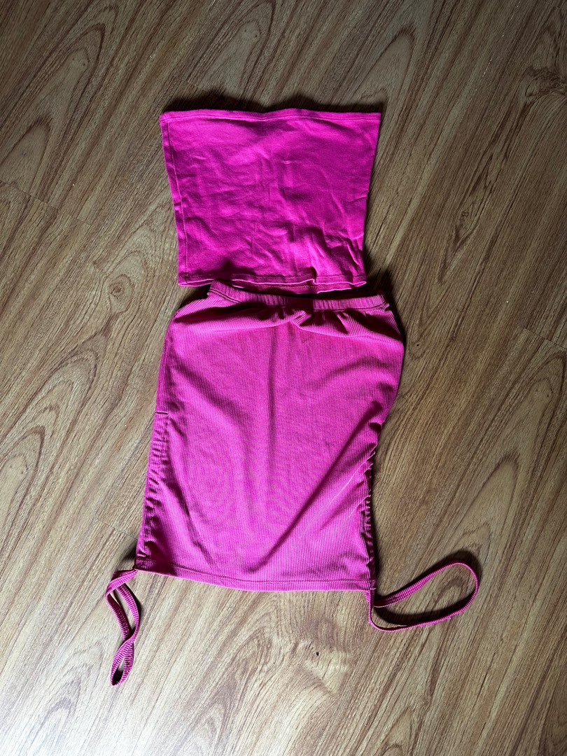 Hot Pink Skirt And Tube On Carousell