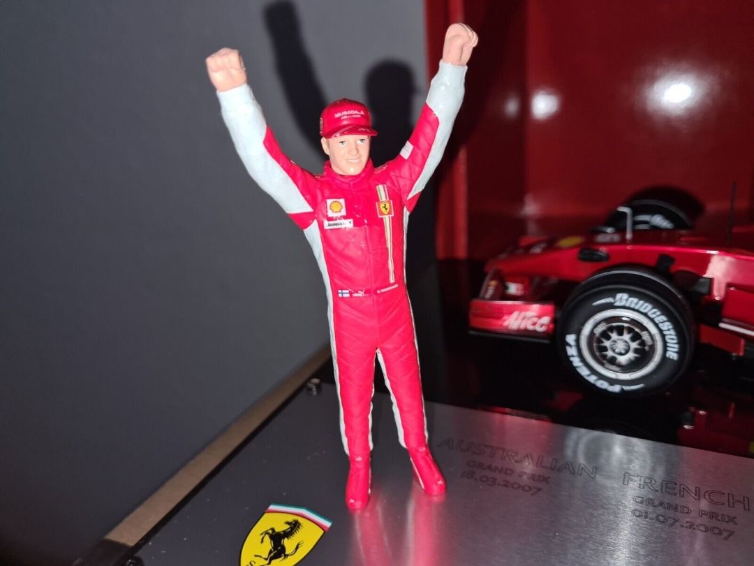 HOTWHEELS 1/18 Diecast f1 racing car model 2007 Brazil Ferrari 2007 ...