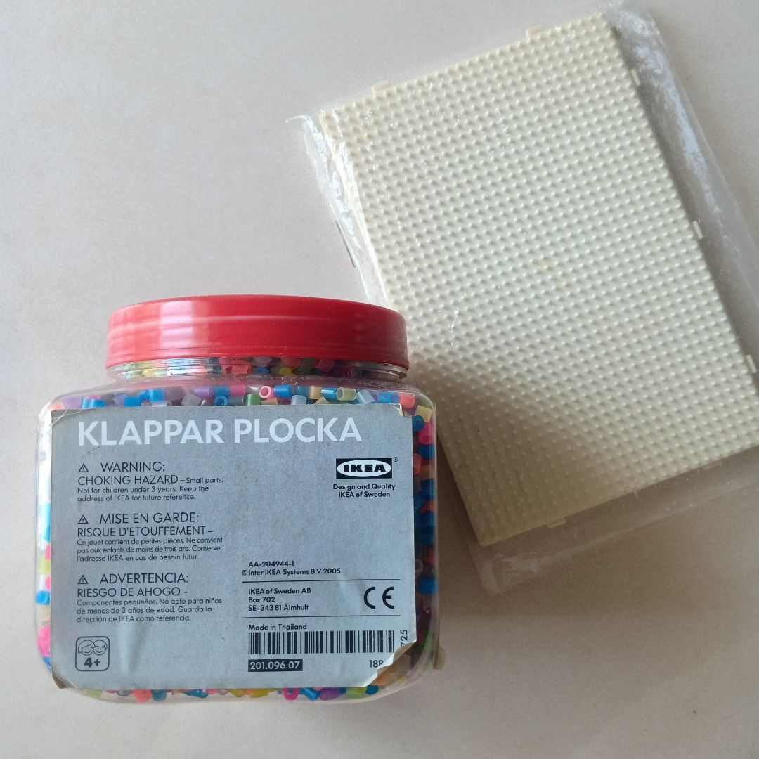 IKEA Beads Klappar Plocka 201.096.07 with 2 pegboards, Hobbies & Toys ...