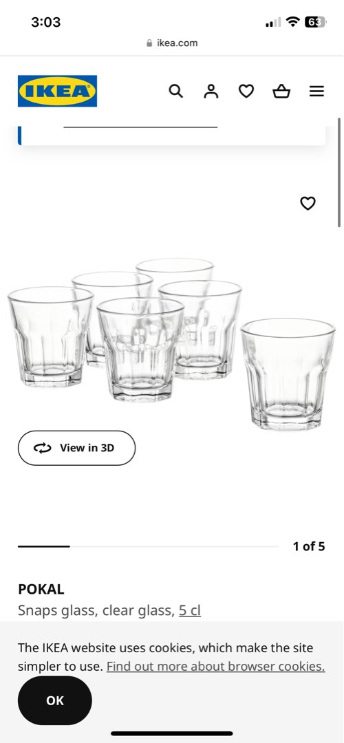 Ikea glasses, Furniture & Home Living, Kitchenware & Tableware, Coffee & Tea Tableware on Carousell