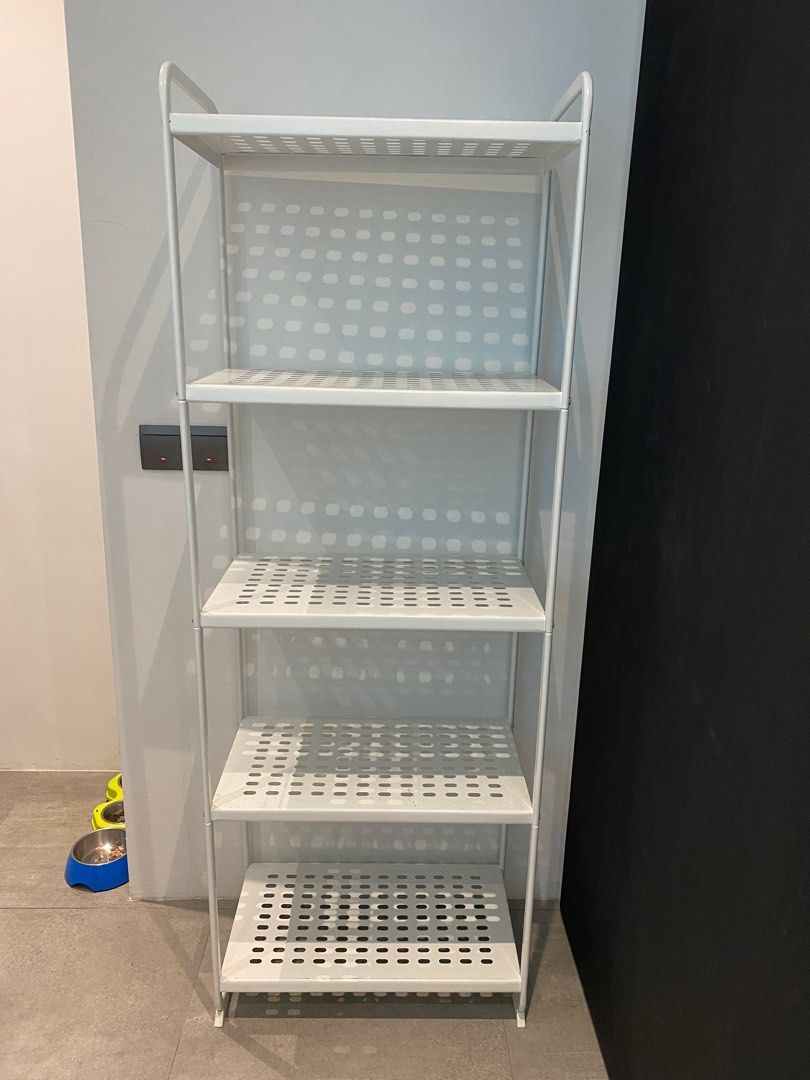IKEA Metal White Shelving Unit, Furniture & Home Living, Furniture ...