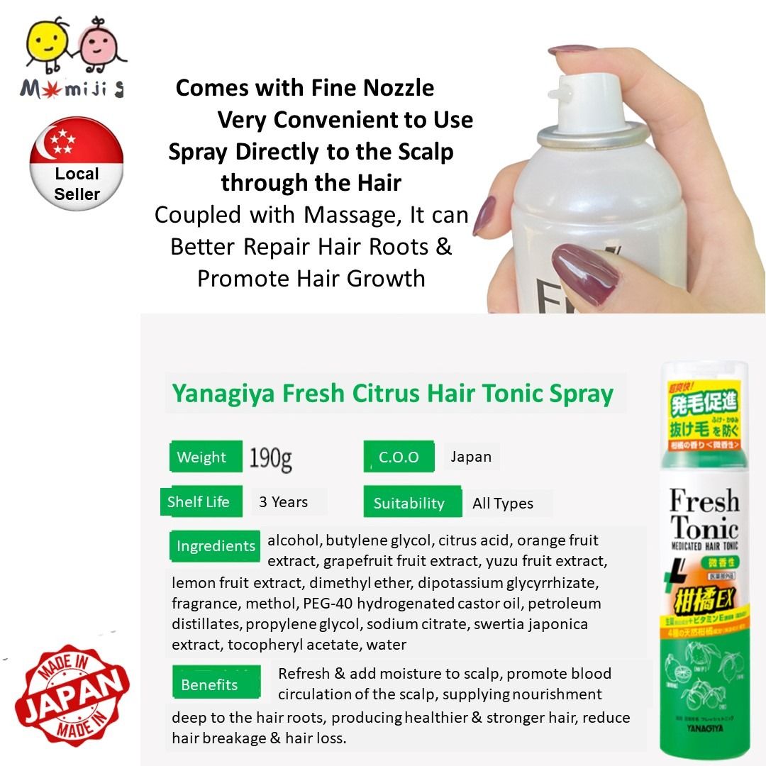 Japan Yanagiya Medicinal Hair Growth Fresh Tonic Citrus EX Fresh Citrus ...