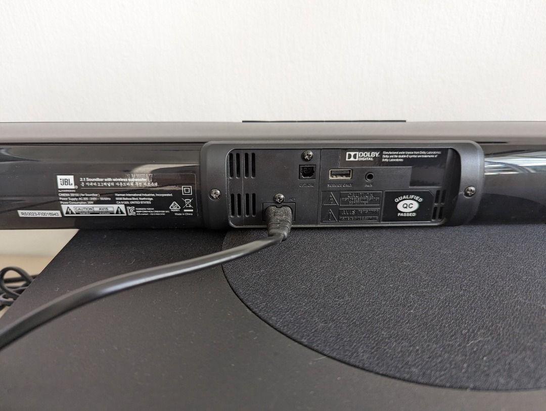 JBL SB150 soundbar and wireless subwoofer, Audio, Soundbars, Speakers ...