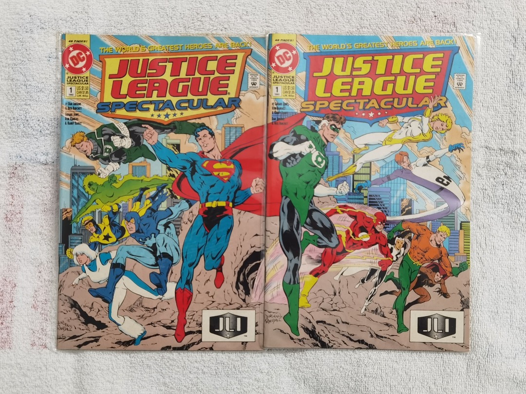 Justice League Spectacular (1992) issue 1. cover A & B set., Hobbies ...