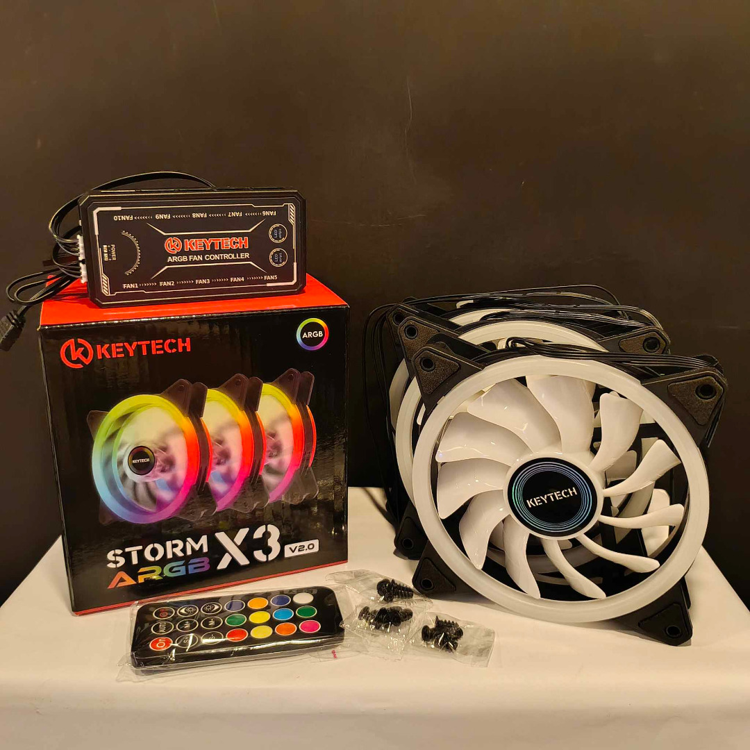KEYTECH STORM X3 3IN1 ARGB FAN CONTROLLER, Computers & Tech, Parts ...